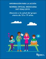 Información para la acción: NOM-047-SSA2-2015. Atención a la salud del ...